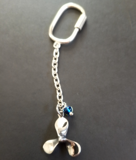 Silver key ring propeller KRs114 – www.nauticalgifts.gr